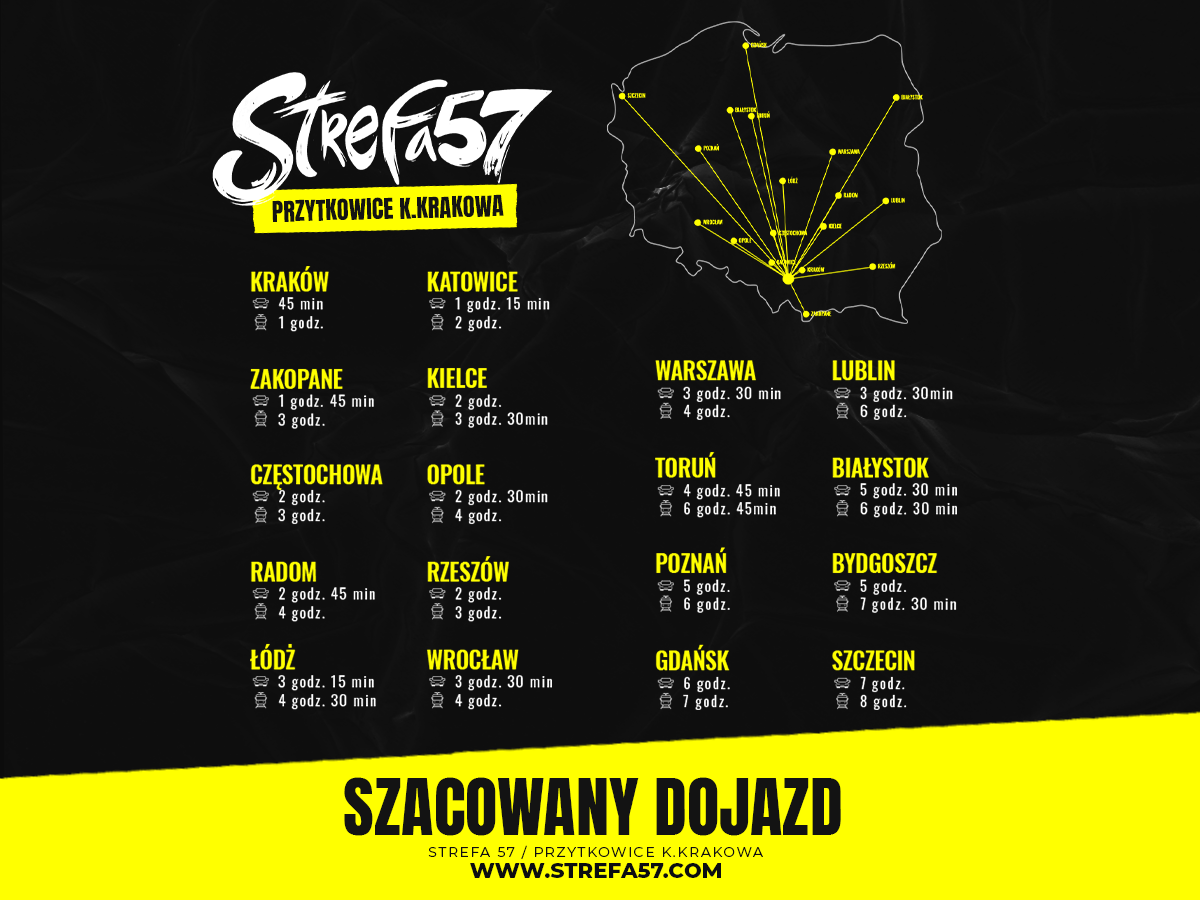 Jak dojechać - Strefa57 - Najlepsze miejsce na koncerty w Polsce